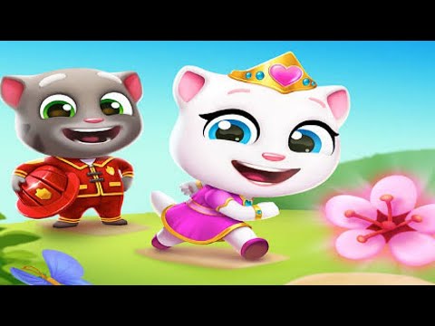 Talking Tom Gold Run Flower Power event Fireman Tom vs Princess Angela ...