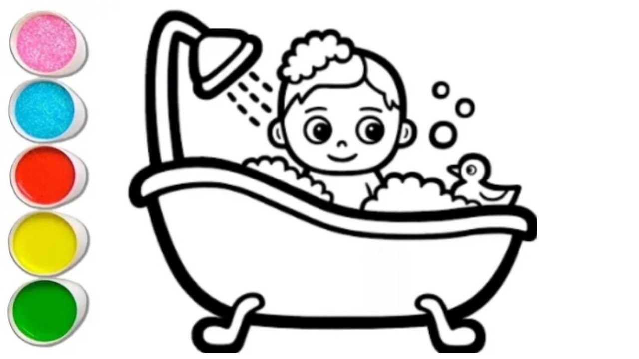 draw a baby tub drawing for kids #drawing - YouTube