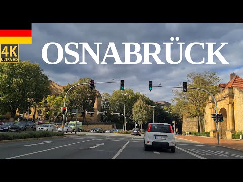 4K City Drive Osnabrück Niedersachsen Germany 4k