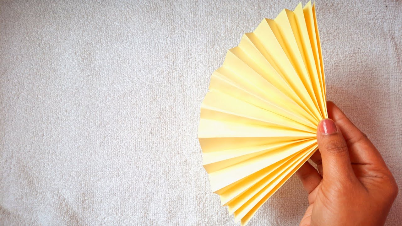 Paper fan/simple fan using A4 sheet paper - YouTube