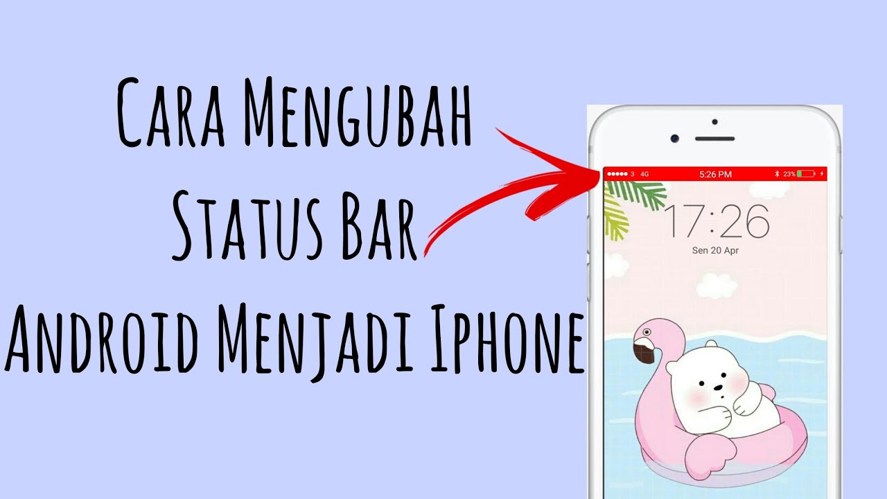 Cara merubah tampilan status bar android - ternutri