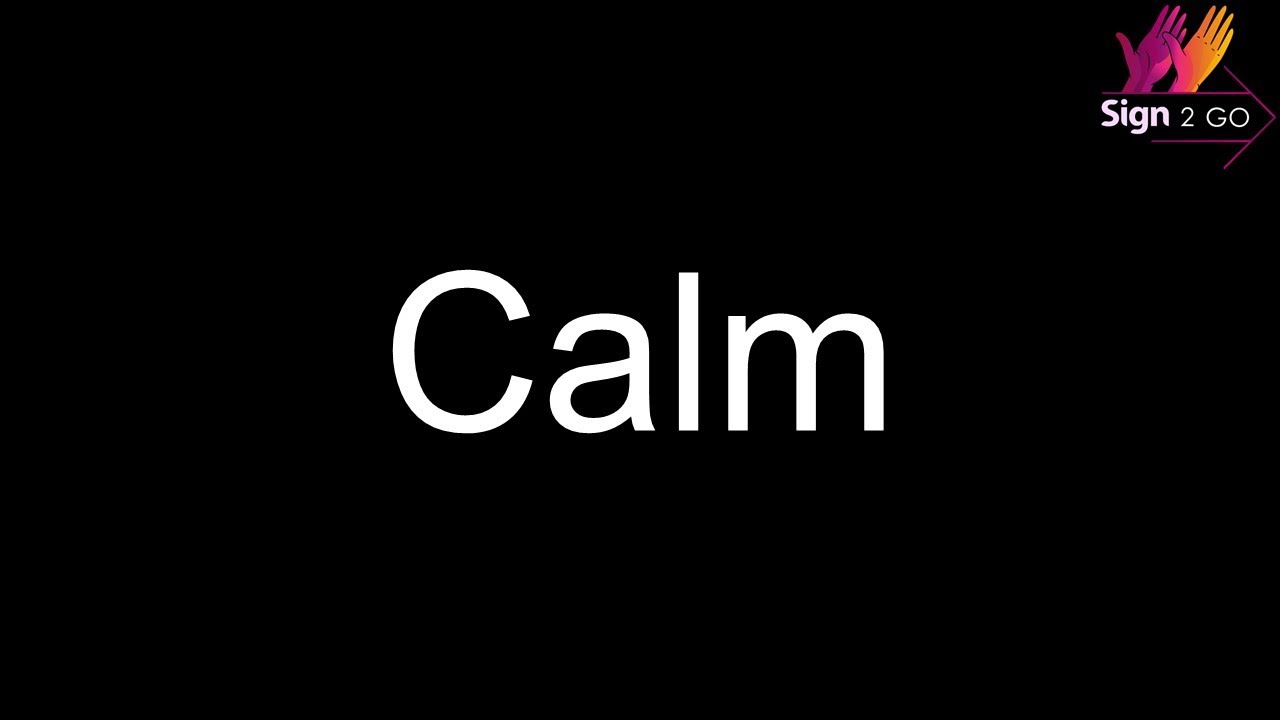 Sign of the day #emotions #facialexpression #calm #Relaxation # ...