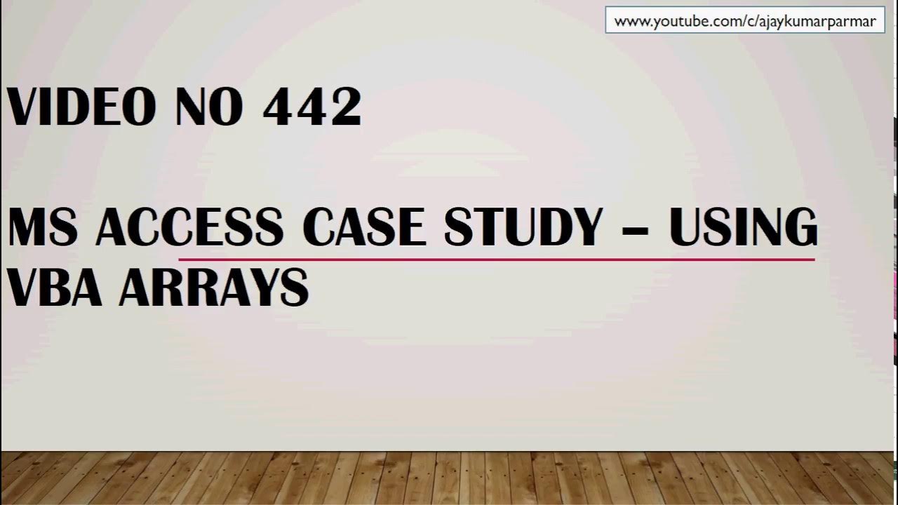 Learn MS Access -Video 442- Wonderful Project discussion - Using VBA ...
