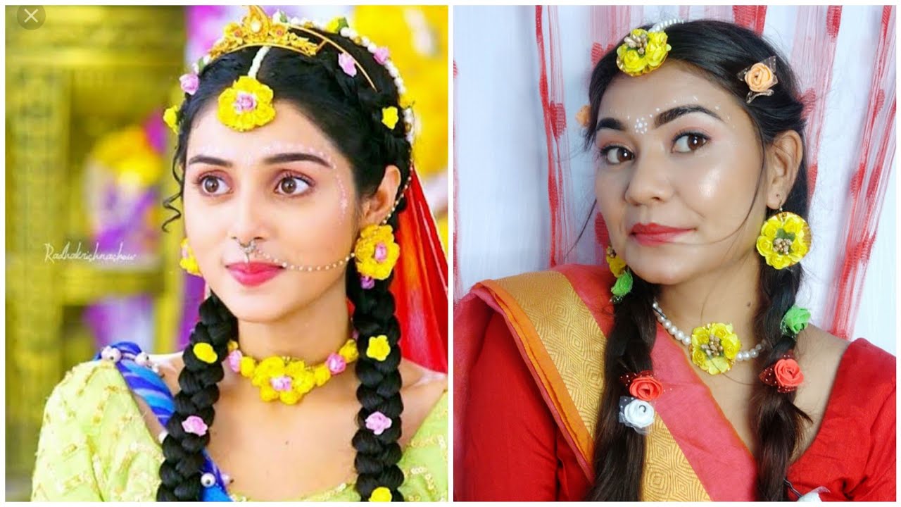 Radha krishna Makeup look || star bharat || Mallika singh inspired ...