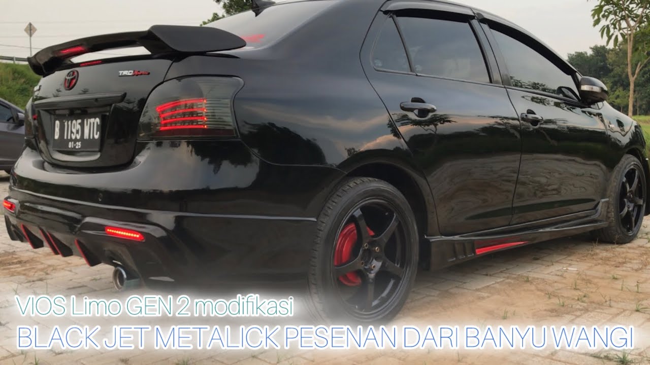 VIOS LIMO GEN 2 MODIFIKASI SIMPLE ILEGAN WARNA HITAM METALICK TERBANG ...