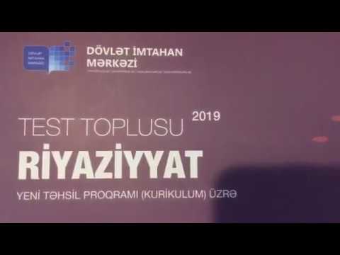 Riyaziyyat Test Toplusu Cavablar 1ci Hisse Yeni 2019