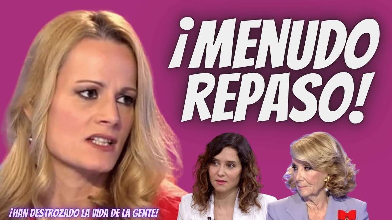 Zaida Cantera "DEJA RETRATADAS" a Díaz Ayuso y Esperanza Aguirre ...