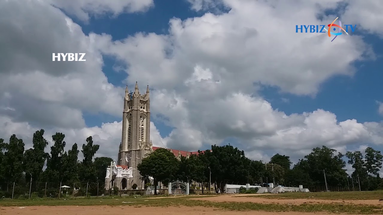 Medak church Amazing View of Clouds Passing on the Church - YouTube