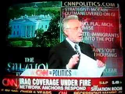 Blitzer Gives CNN Positive Spin On Iraq War Coverage - YouTube