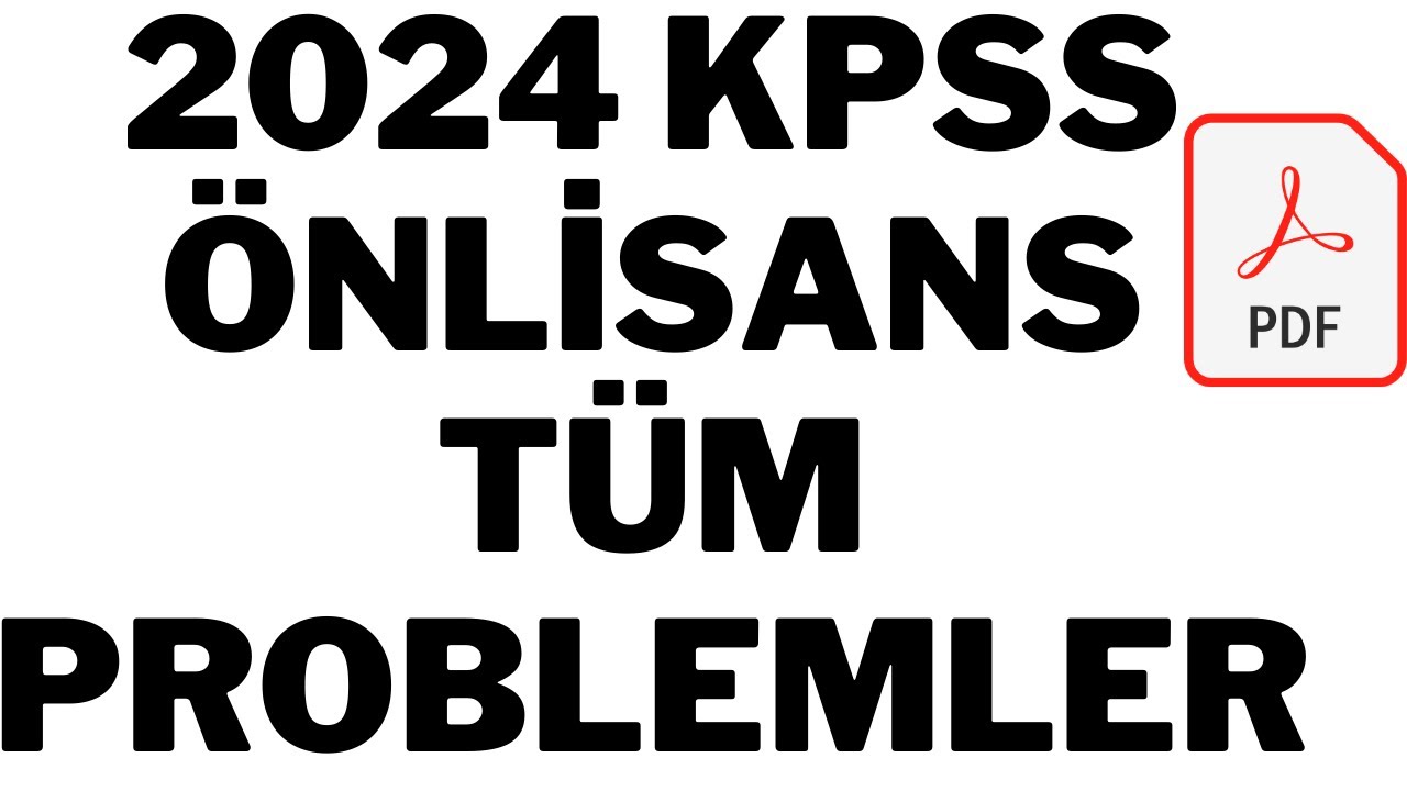 2024 KPSS Önlisans Problemler 100 soruda FULL TEKRAR + PDF Kpss Tüm Problemler - YouTube