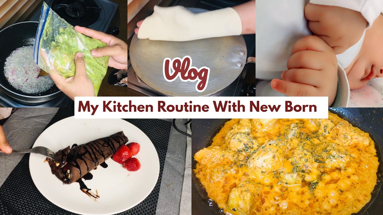 My Kitchen Routine With New Born | 5mins Breakfast Recipe | Easy ...