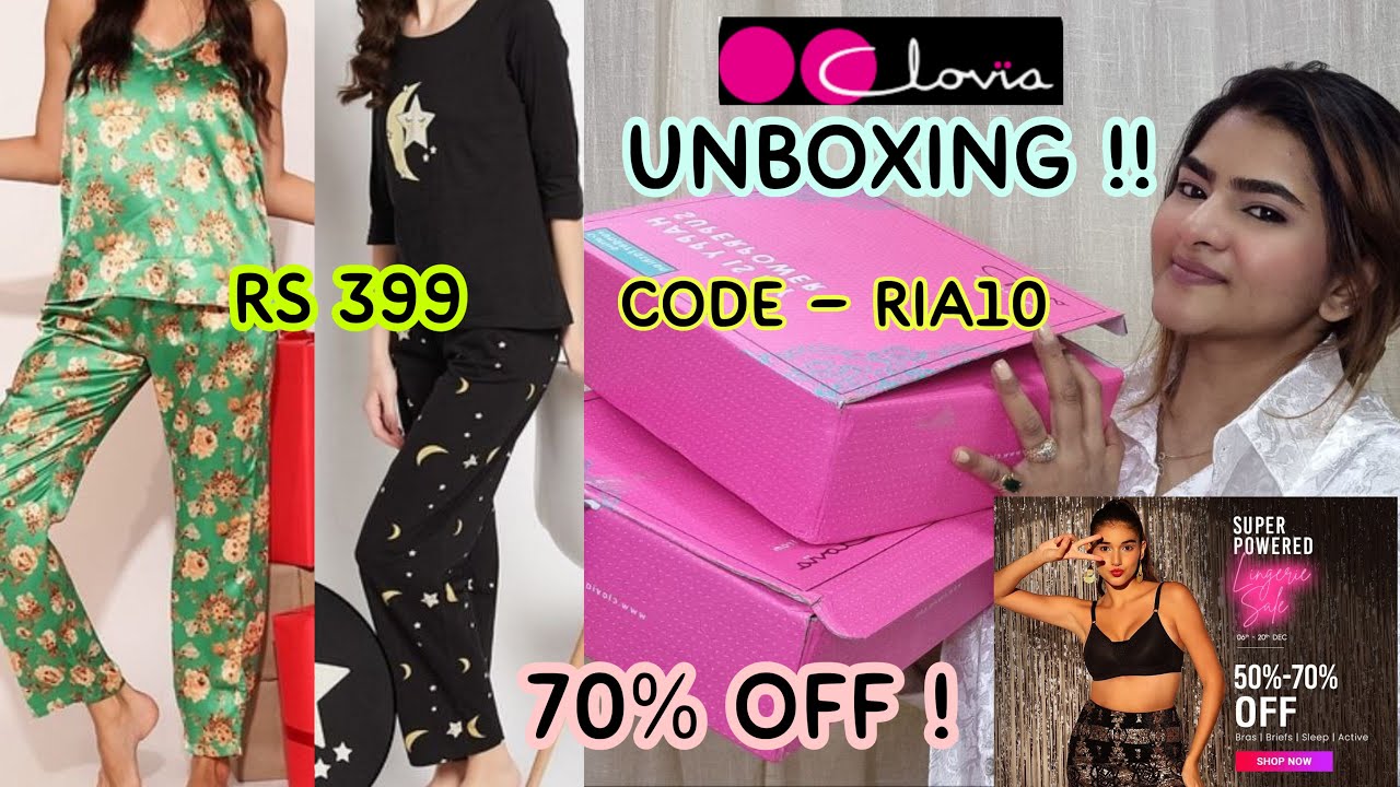 UNBOXING CLOVIA - 70% on Lingerie, Nightwear, Activewear, Babydoll ...