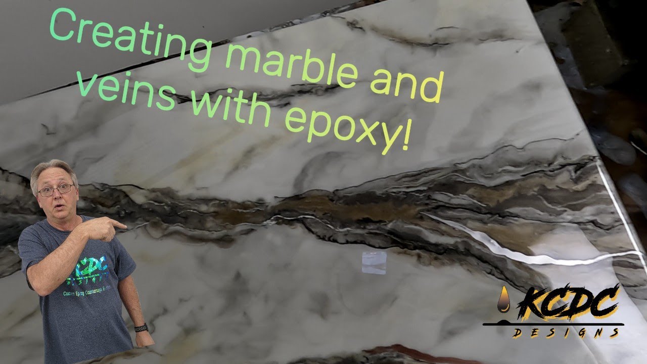 How to create veins and marble using Stone Coat epoxy resin I KCDC ...