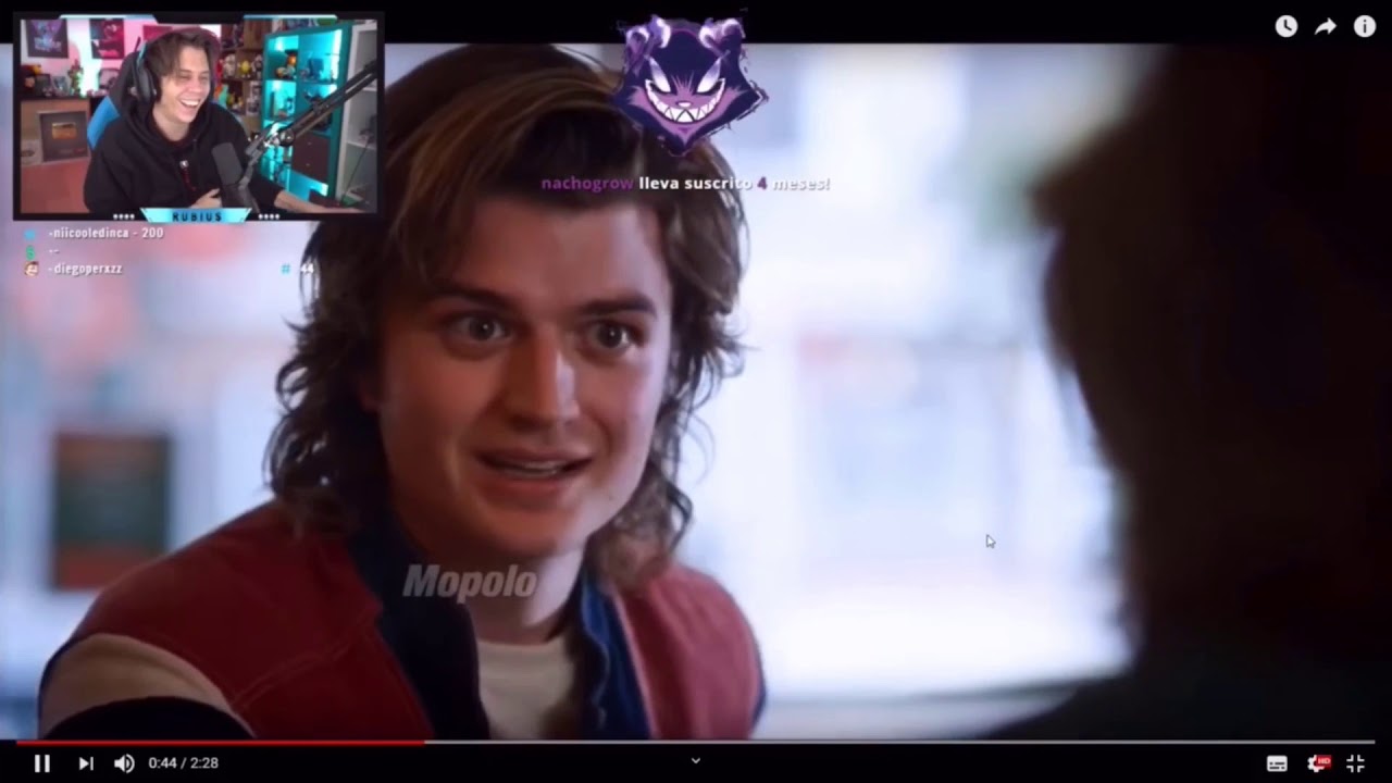 RUBIUS REACCIONA A EL RUBIUS EN STRANGER THINGS - YouTube