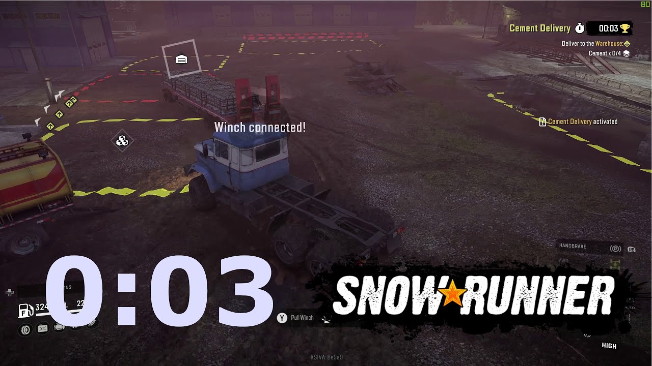 [WR Tie] SnowRunner Speedrun - Cement Delivery - 0:03 - YouTube