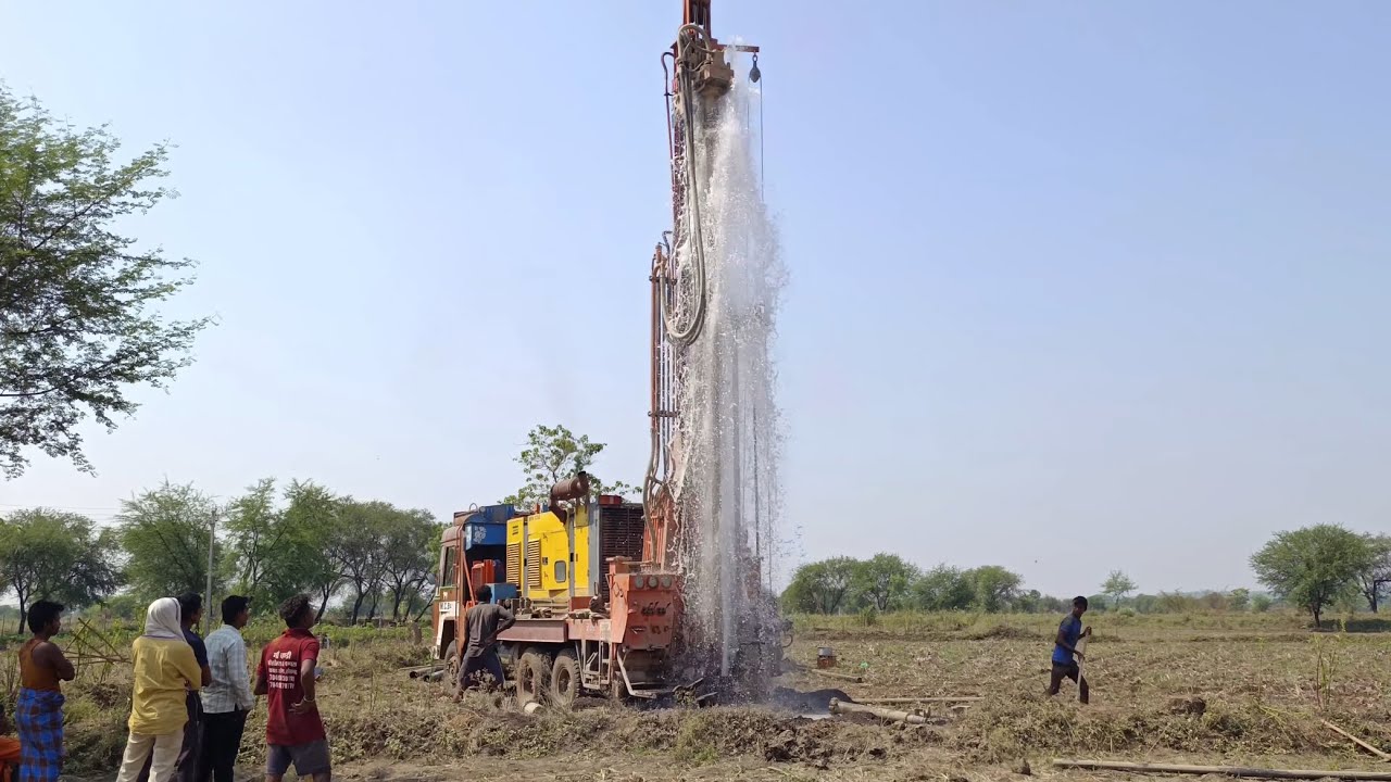 Borewell Drilling - 10 Hp Motor 280 Feet Deep boring With Coconut water ...