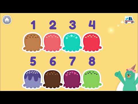 Tap and count to 8 for children - Number 8 counting - Counting number 8 ...