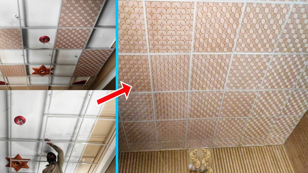 How to install pvc plastic sheet Ceiling in the Roof | Pvc Sheet ...