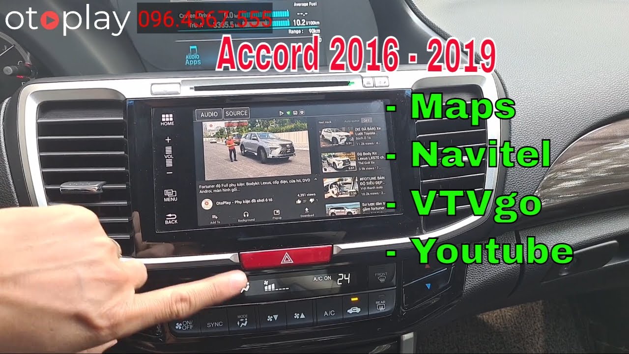 Cài Youtube, Maps...cho DVD zin Honda Accord chạy cực mượt mà như màn ...