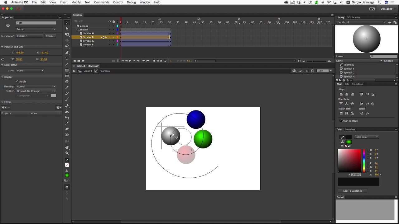 Adobe Animate MovieClip Pop-up Menu (video 2) - YouTube