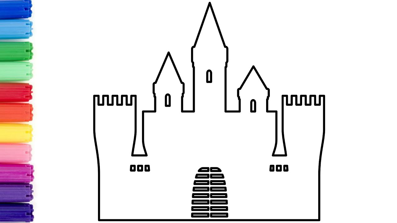 HOW TO DRAW A BIG CASTLE #drawing - YouTube