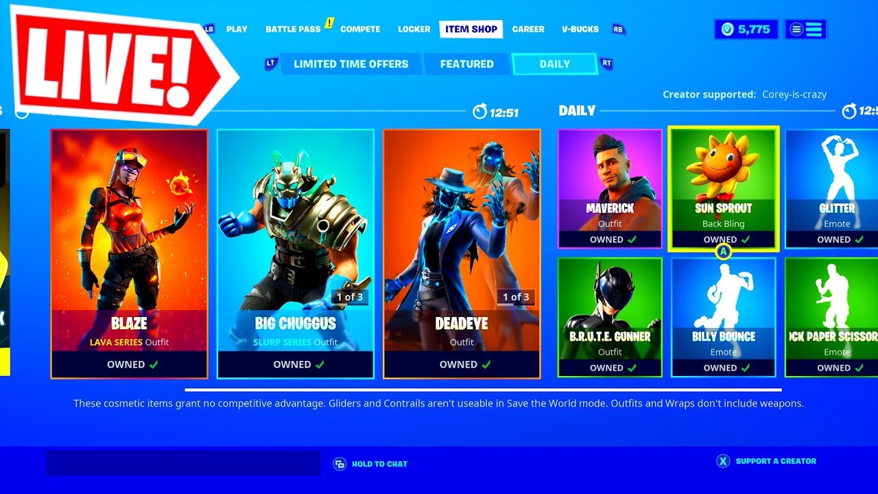 🔴 *NEW* ITEM SHOP JUNE 29TH LIVE NEW SKINS& EMOTES/ UPDATE TONIGHT ...