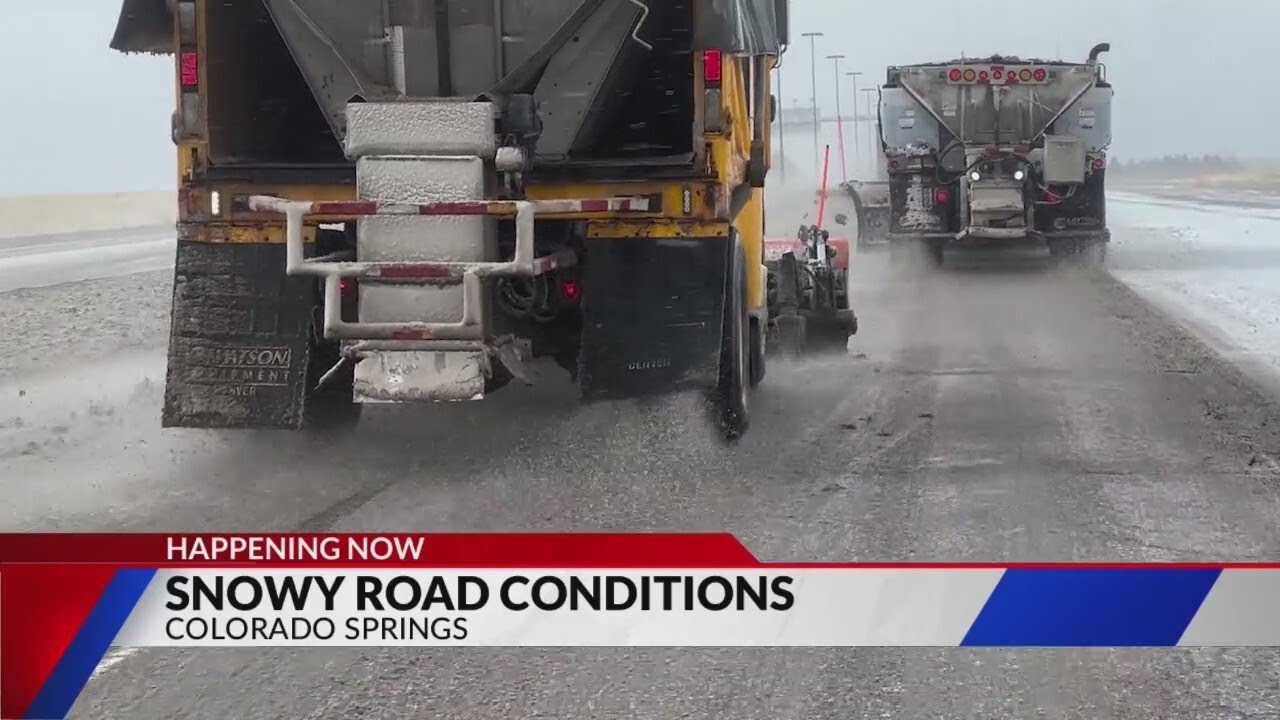 Morning snow storm brings rough conditions for drivers - YouTube