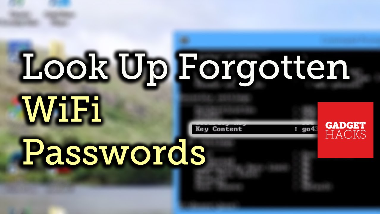 Recover a Lost Wi-Fi Password on a Windows PC [How-To] - YouTube