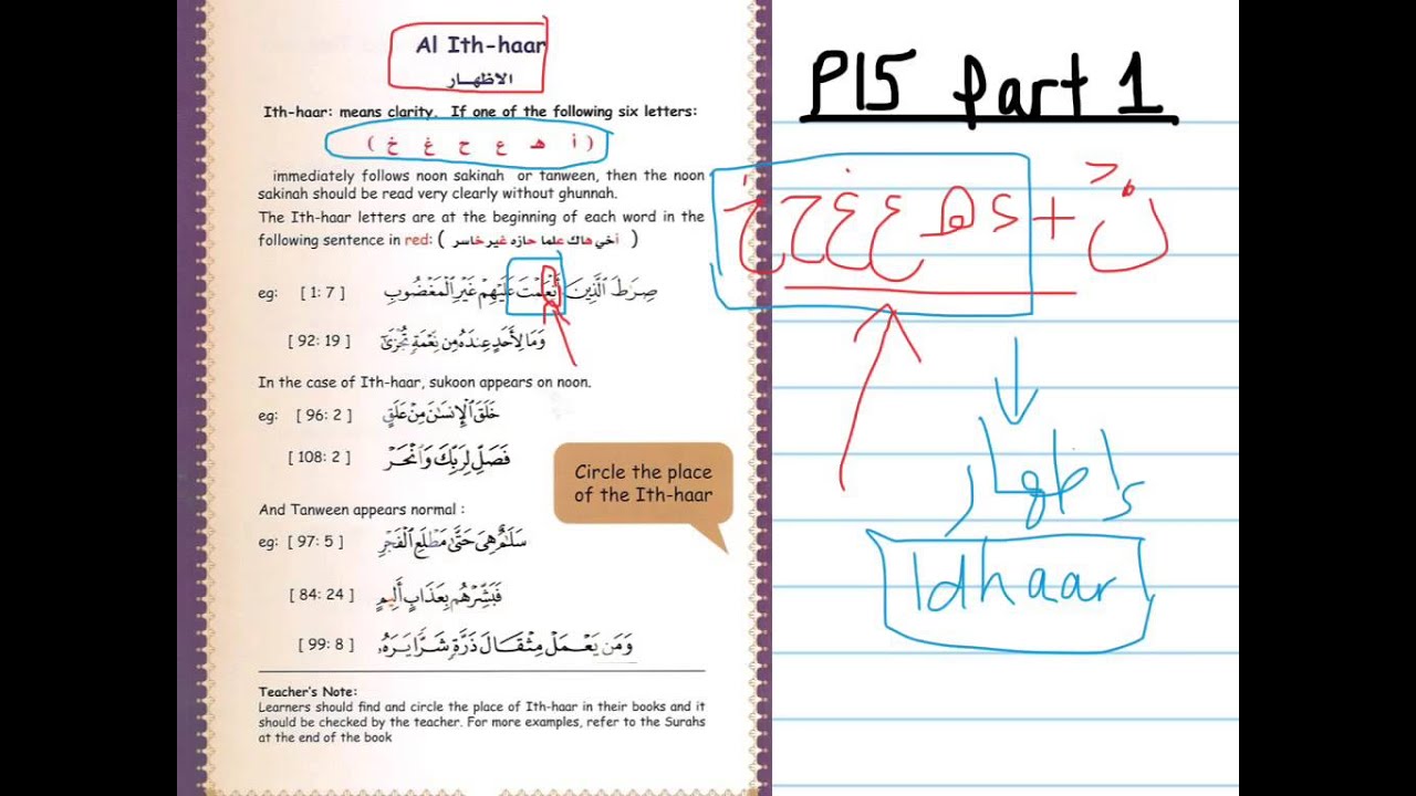 1) Noon Sakinah and Tanween - Idhaar - YouTube