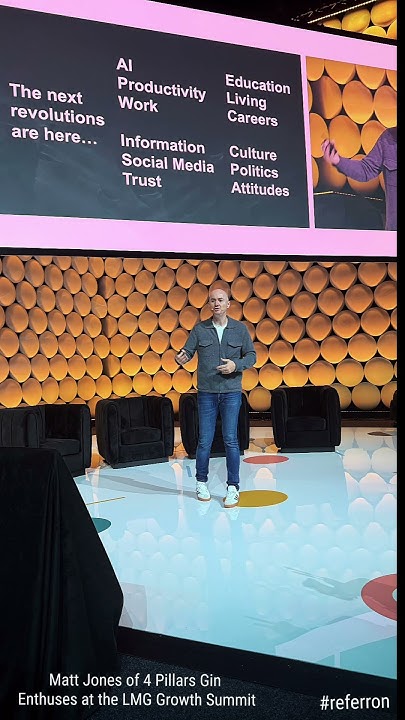 Matt Jones of 4 pillars Gin at the LMG Growth Summit - it’s all about how you make people feel ...