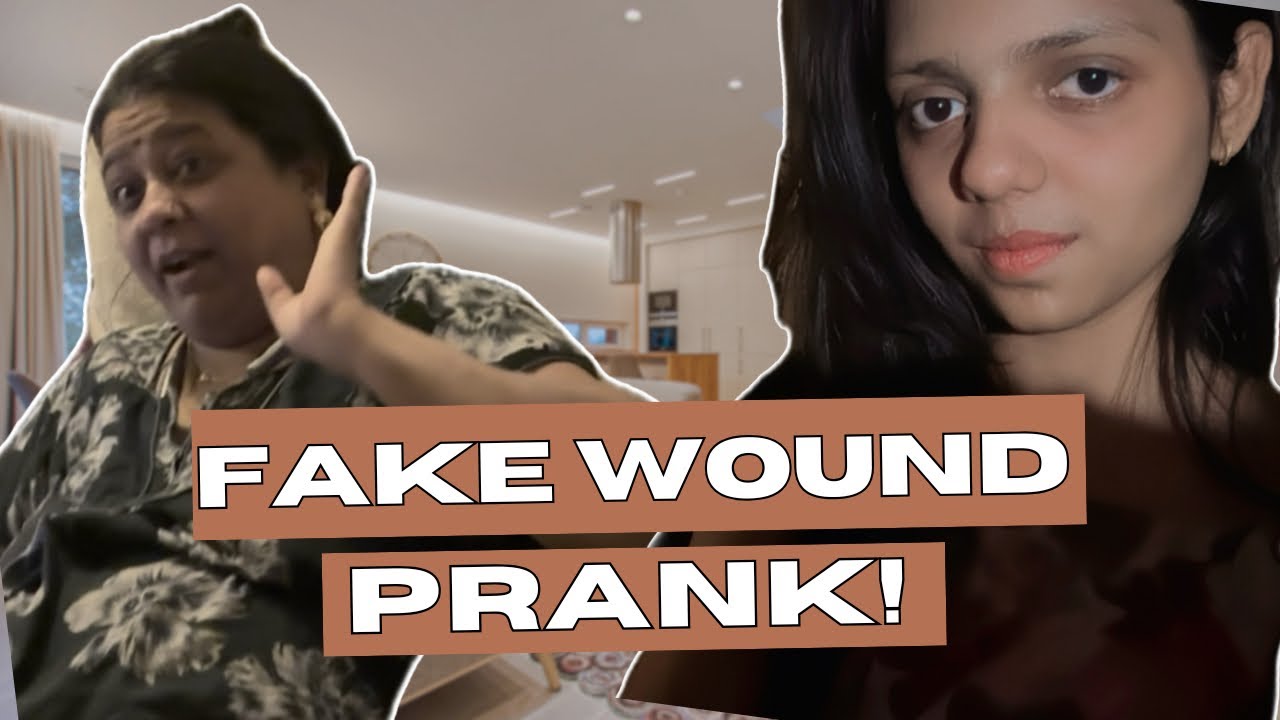 Fake wound prank on my Aatya - YouTube