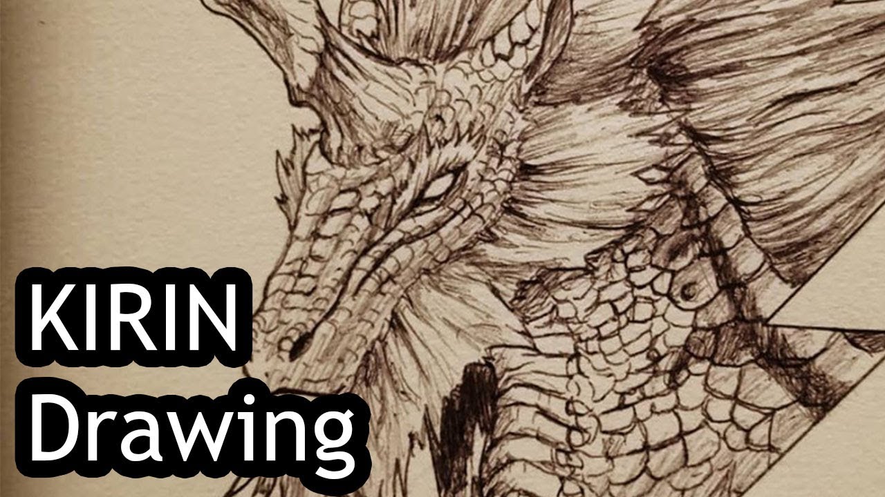 KIRIN Timelapse Drawing - MONSTER HUNTER - YouTube