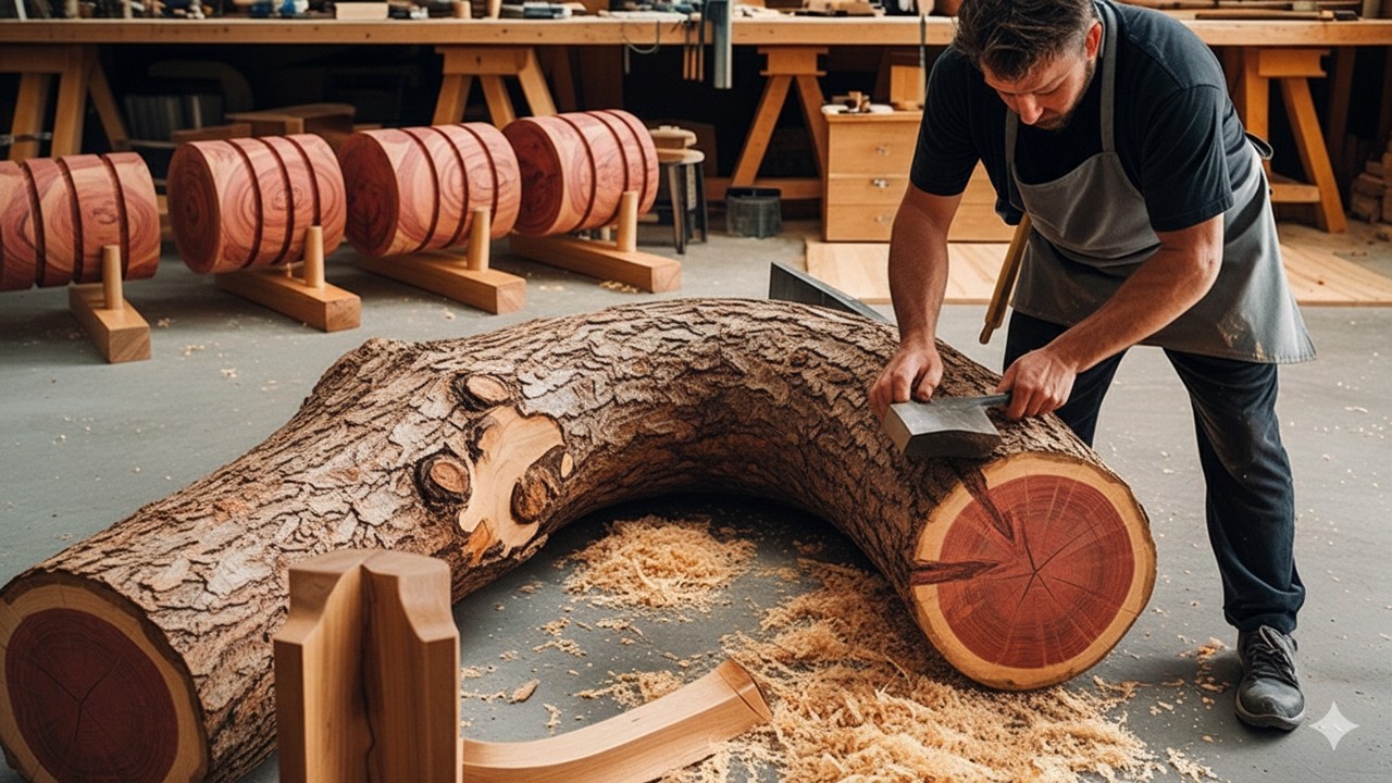 The Art of Amazing Woodworking: Transforming Crooked and Rough Redwood ...