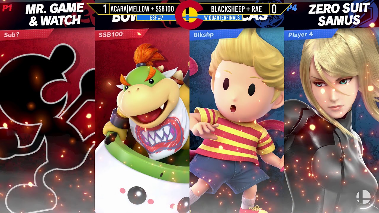 Elite Smash Friday #7 - AcaRa|Mellow + SSB100 Vs. Blacksheep + Rae ...