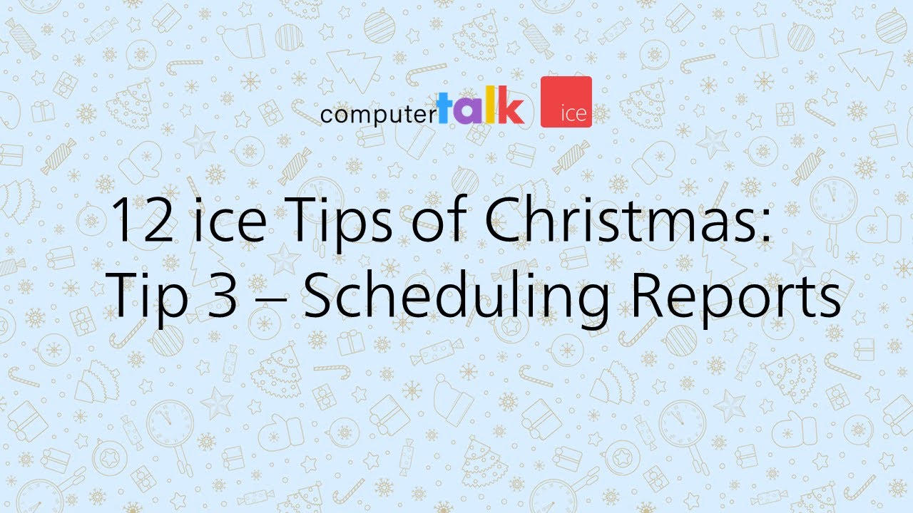 ice Contact Center Tip 3: Scheduling Reports - YouTube
