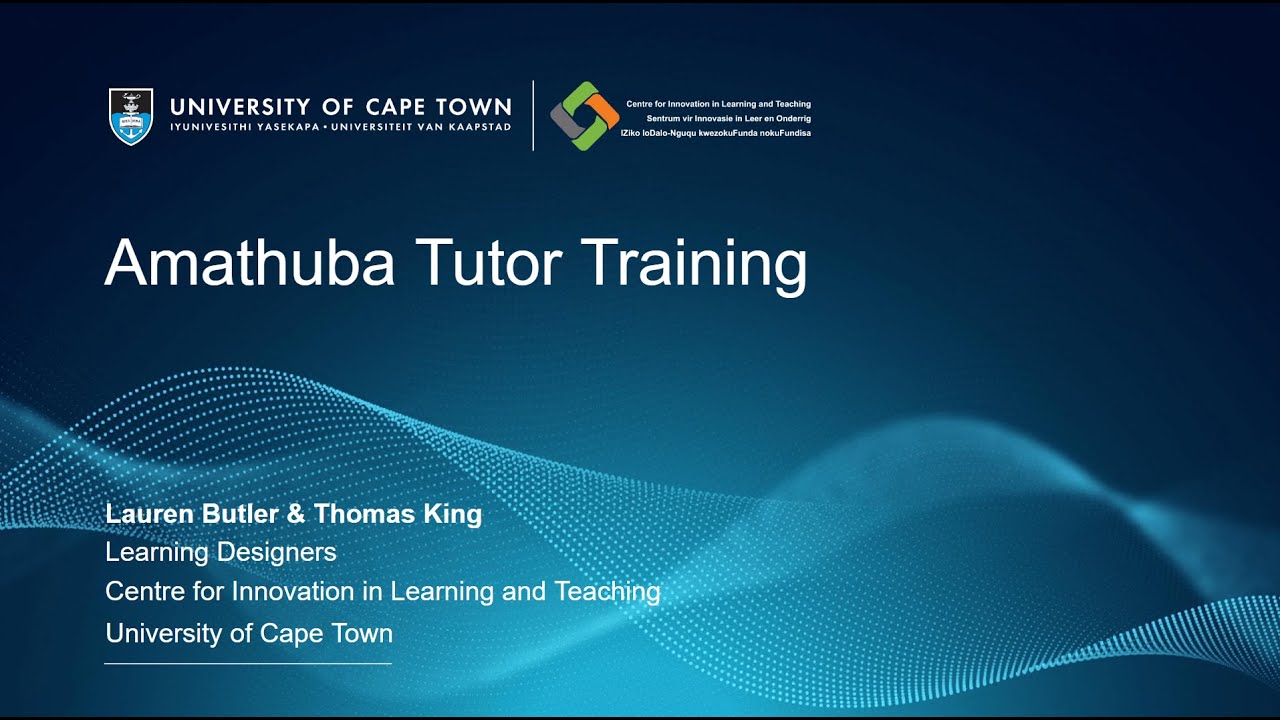 Amathuba for Tutors 1: Orientation to Amathuba and understanding the ...