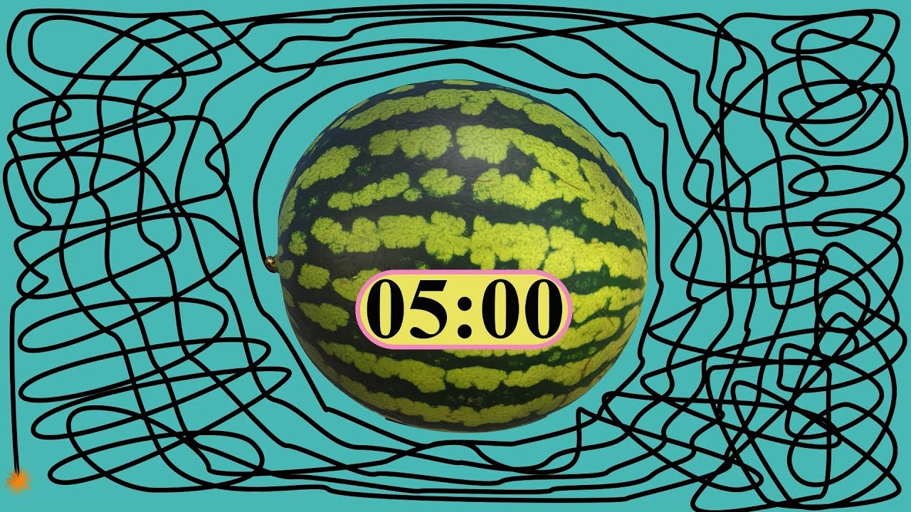 5 Minute Water Melon Countdown Timer [Explosive Ending] - YouTube