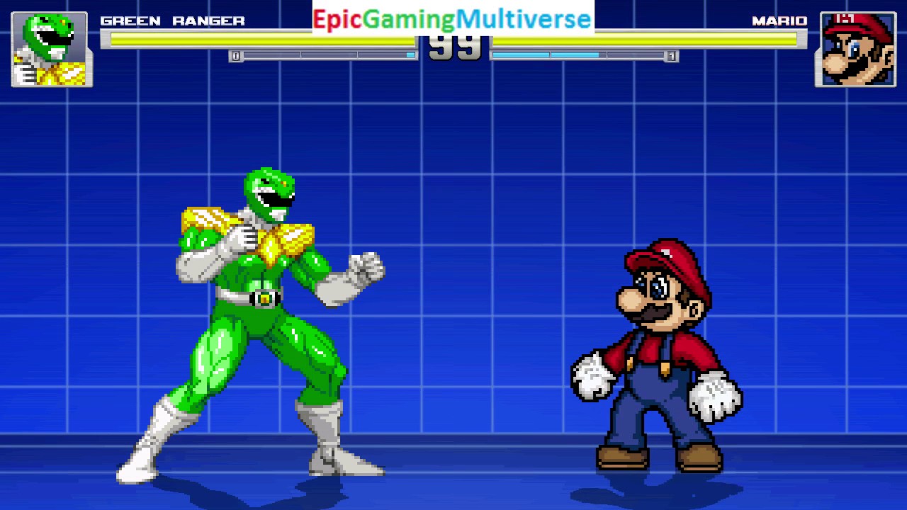 Mario VS The Green Ranger From The Power Rangers Series In A MUGEN ...