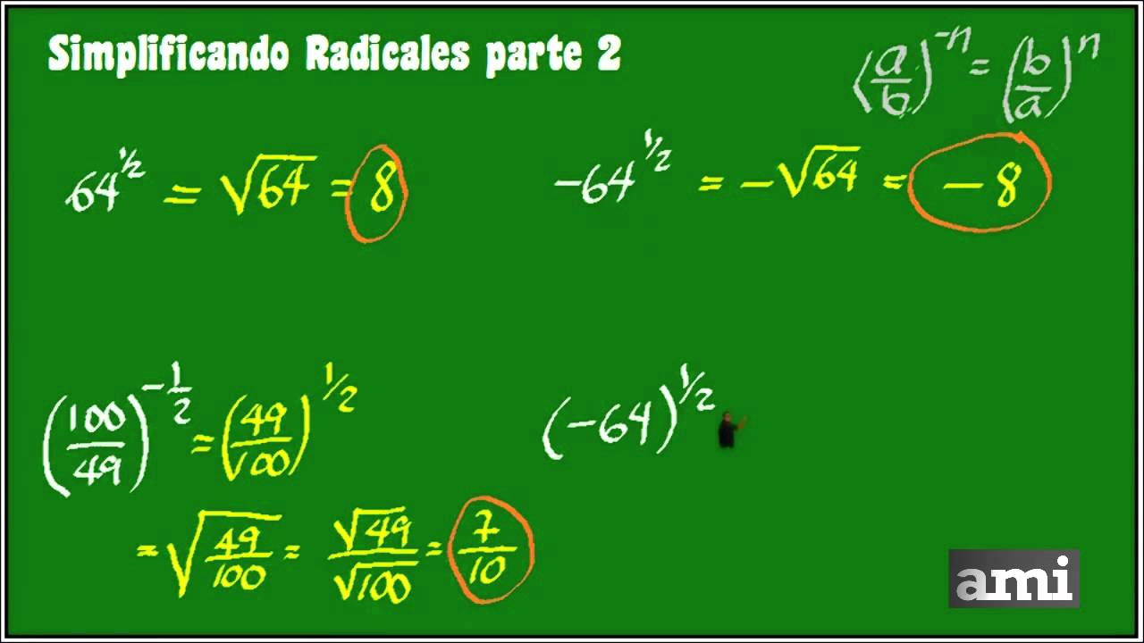 Simplificando Radicales parte 2 - YouTube