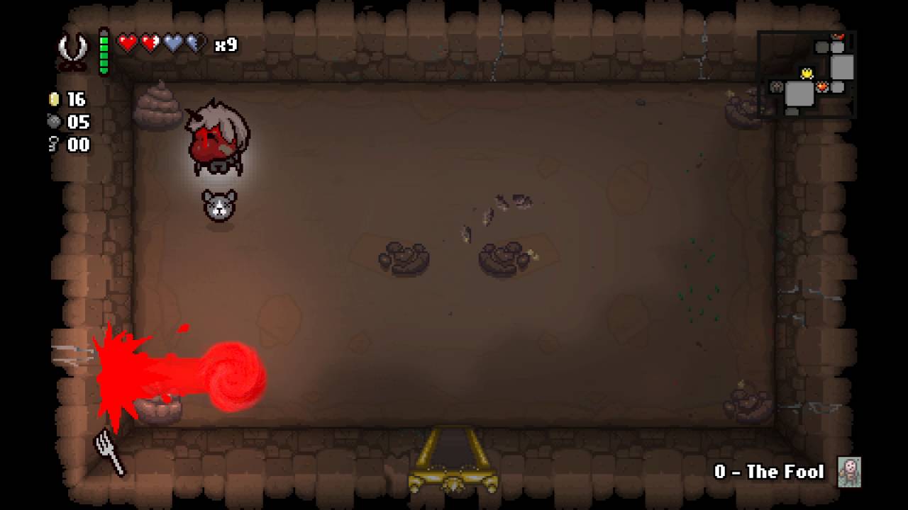 The Binding of Isaac Rebirth: Azazel's Brimstone + Anti Gravity Item ...