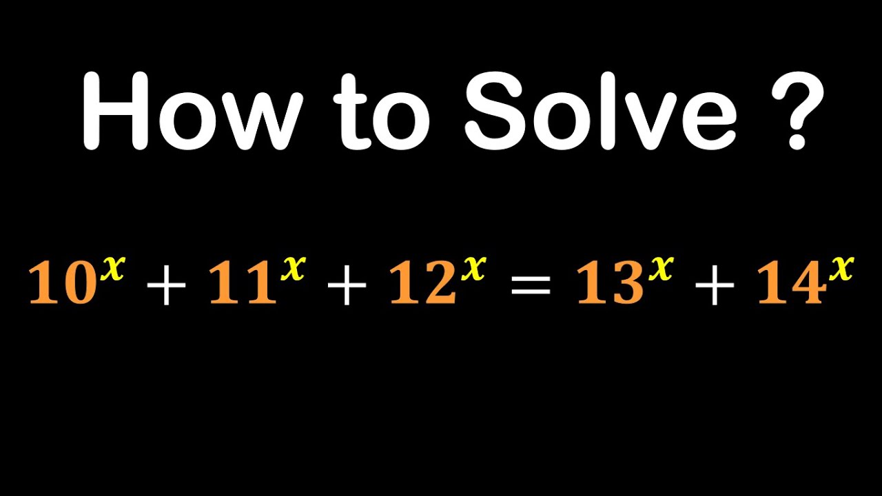 Will This Tricky Math Problem Defeat Me? | Exponential Equation - YouTube