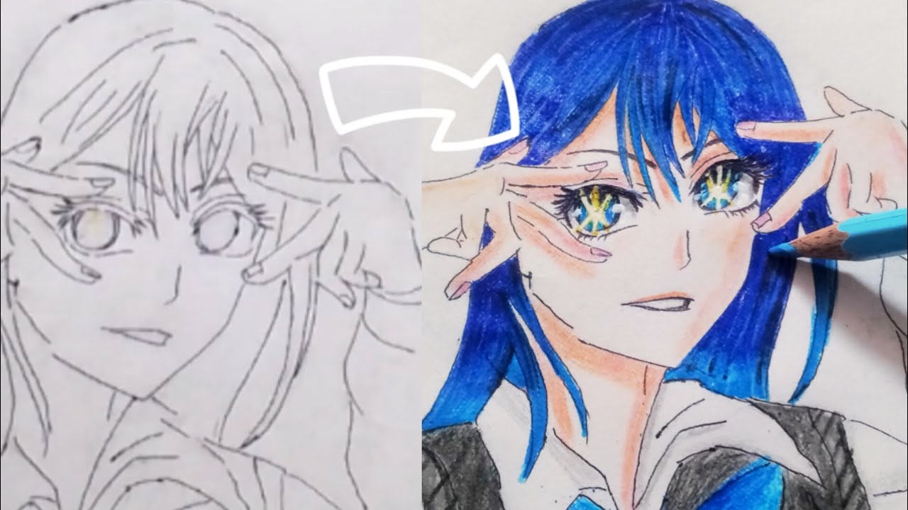 HOW TO DRAW ANIME CHARACTER| AKANE KUROSAWA FROM OSHI NO KO| STEP BY ...