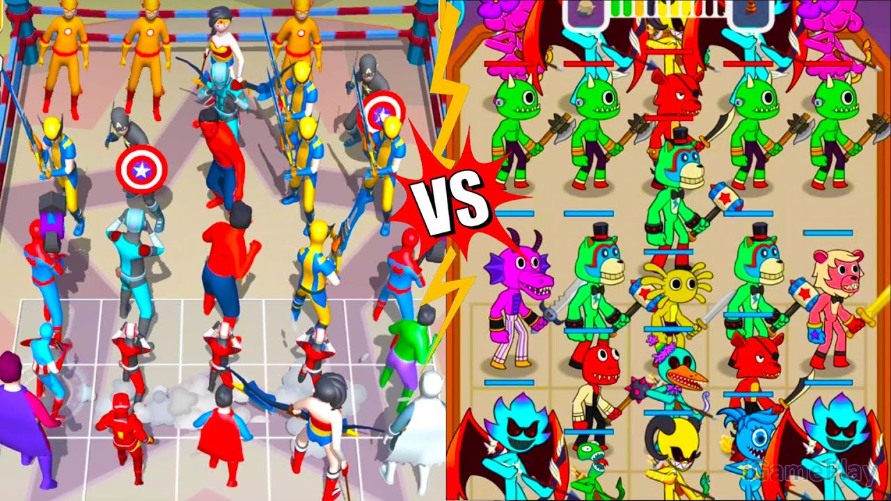 Merge Supper Hero Vs Merge Monster Friends ⭐ Merge Simulator Battles ...