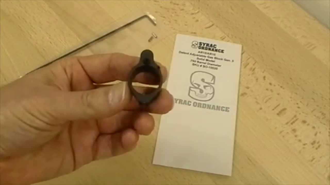 Syrac Ordnance Adjustable Gas Block - YouTube