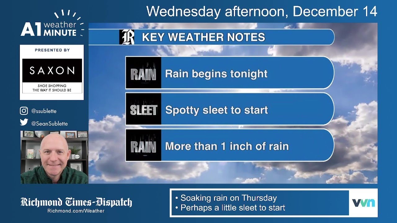 Wednesday afternoon weather: Rain for most of Thursday, then a cold dry ...