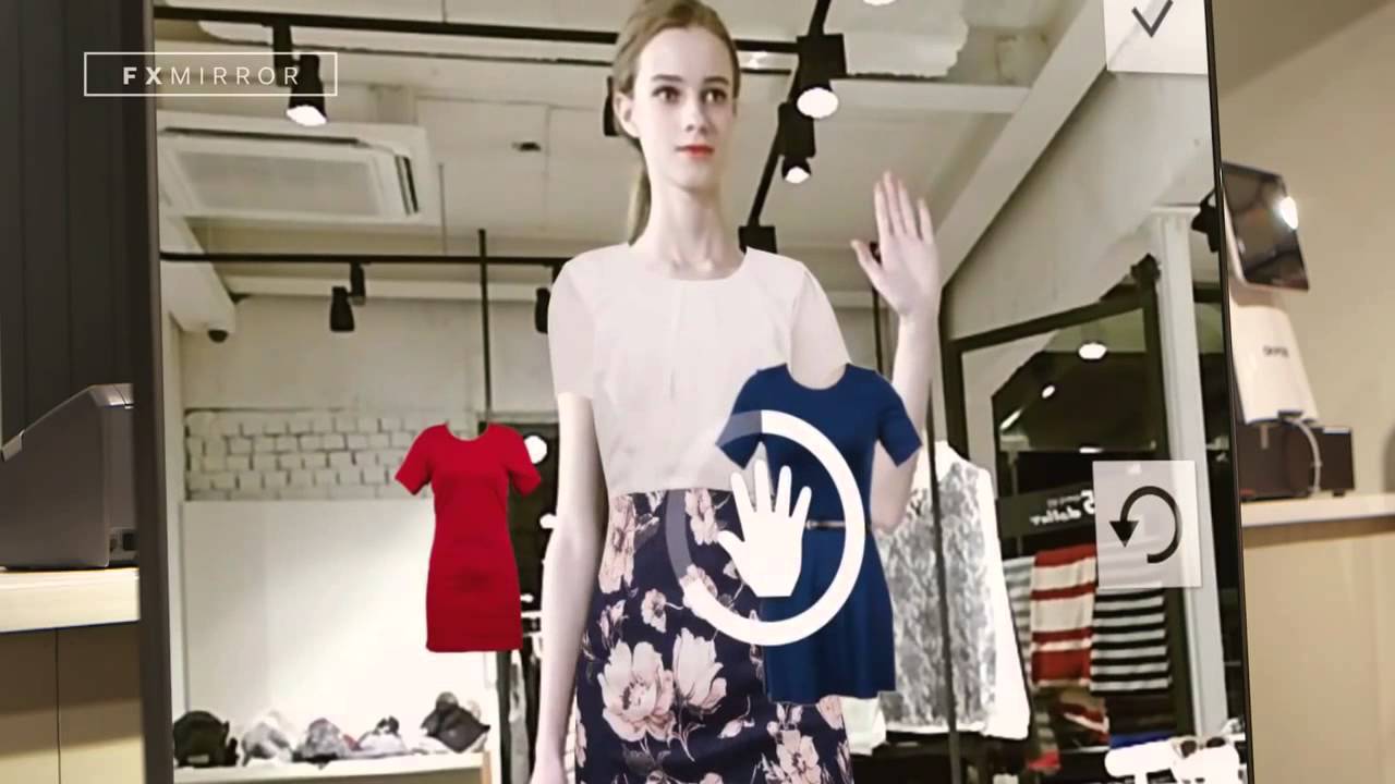 Virtual fitting mirror - YouTube