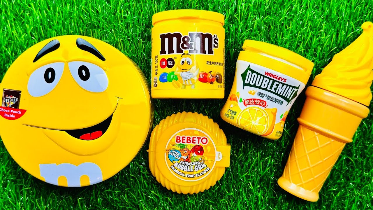 Satisfying Video | Unpacking Rainbow Candy AND Mentos Boxes in Yellow ...