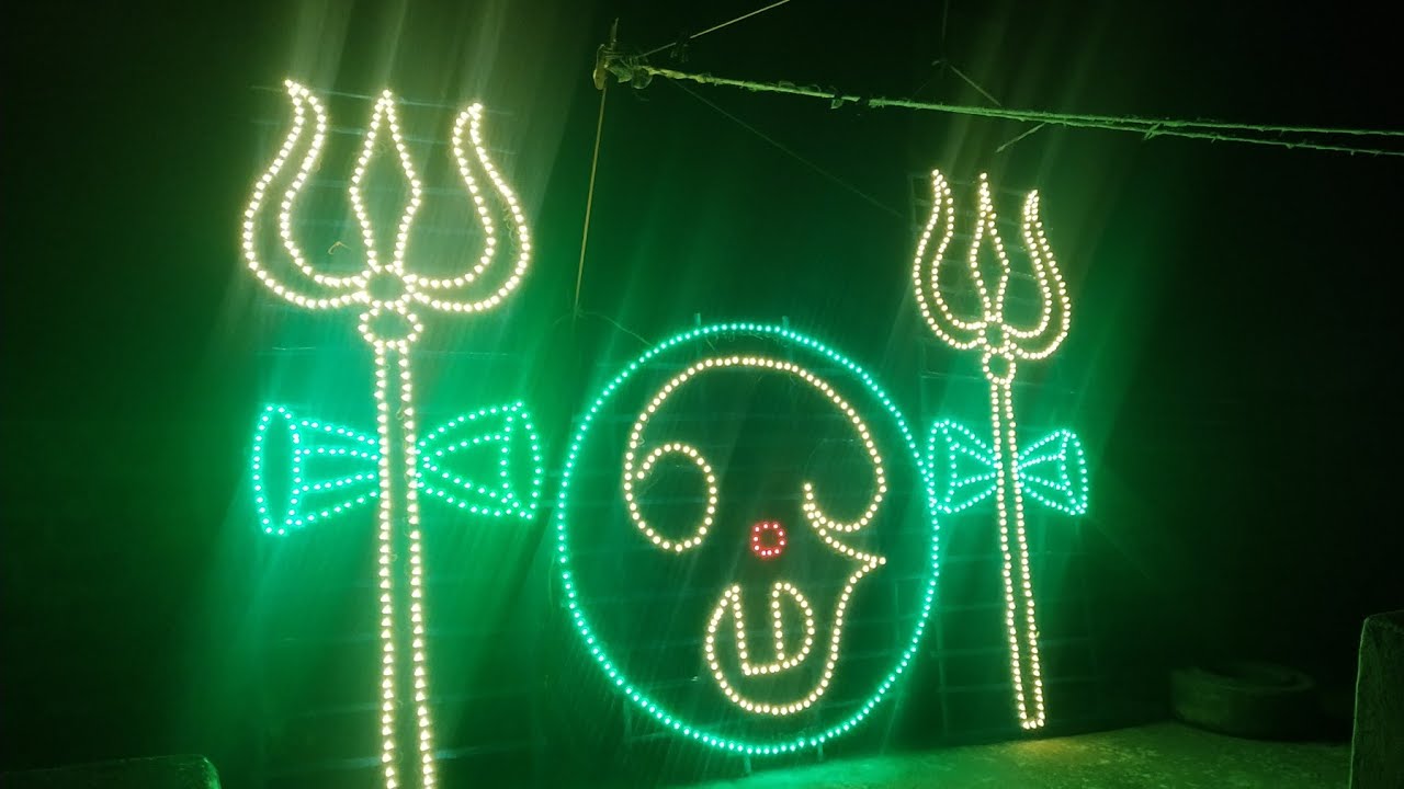 part_3 light setting soolam and Om cut out work. சூலம் மற்றும் ஓம் ...