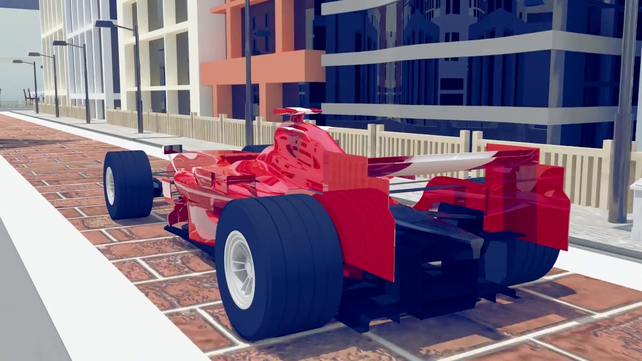 3D Car Race Animation - YouTube