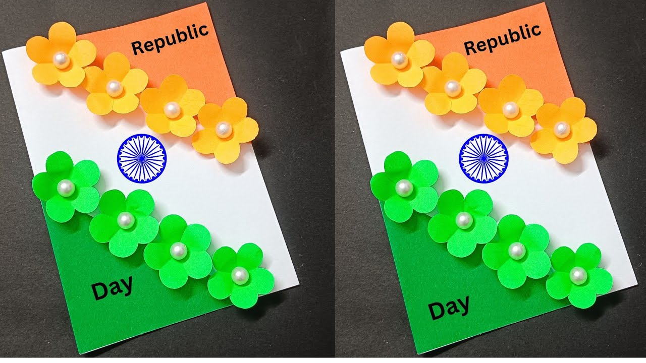 Hey guys here I am making happy Republic Day greeting card 1/26 January ...